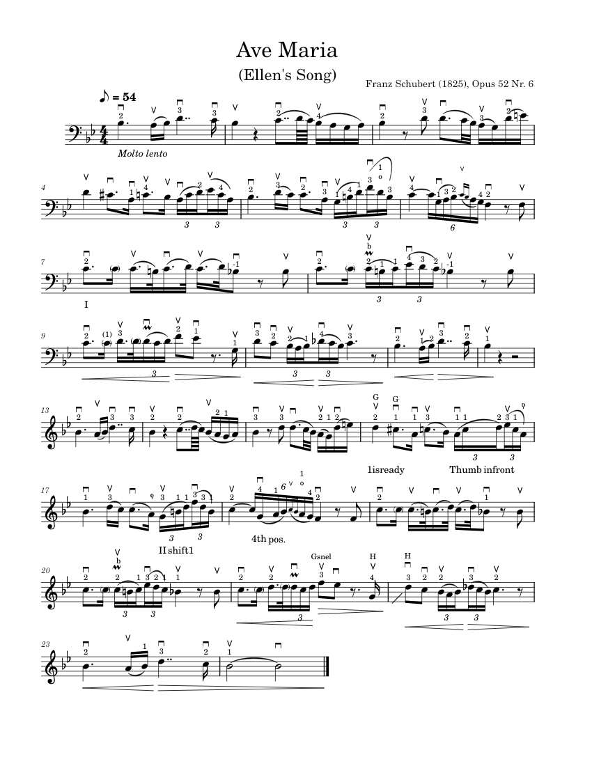 Ave Maria Schubert Sheet music for Cello (Solo) | Musescore.com