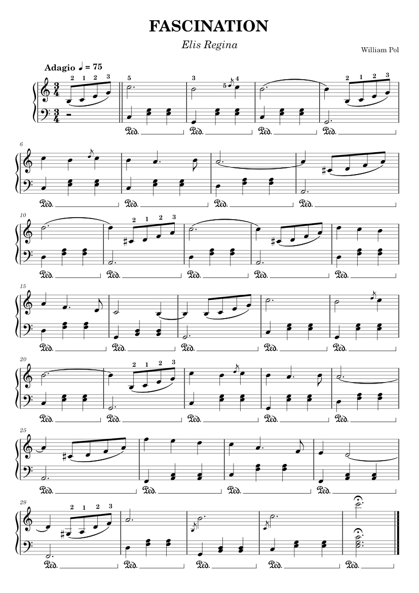 Fascinação – "Fascination" - Elis Regina - Nat King Cole Sheet Music ...