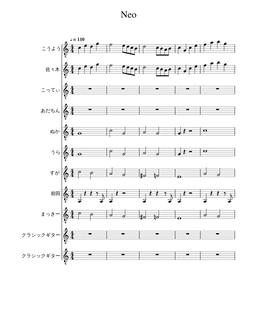 Neo Sheet music for Guitar (Mixed Ensemble) | Musescore.com