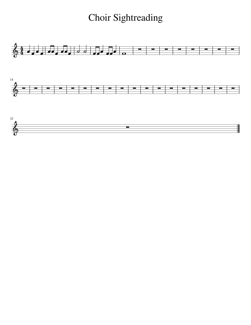 Choir Sightreading Sheet music for Piano (Solo) | Musescore.com