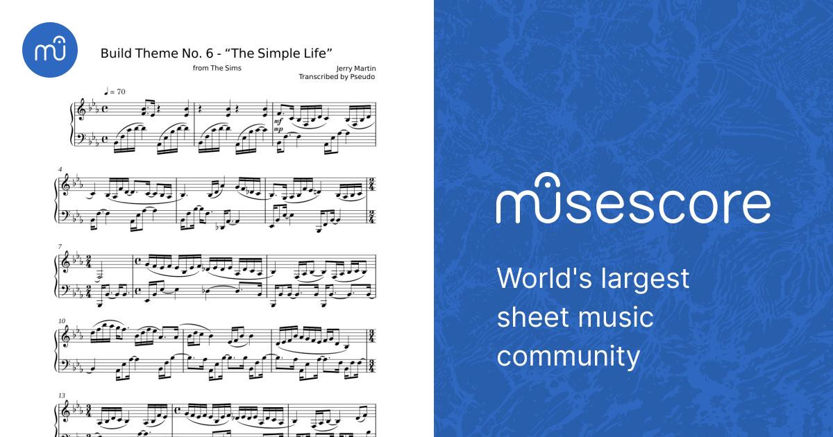 Build Theme No. 6 - “The Simple Life” - Jerry Martin Sheet music for ...