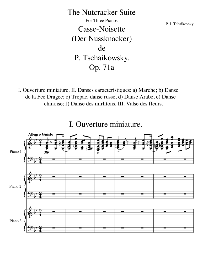 The Nutcracker Suite Sheet music for Piano (Mixed Trio) | Musescore.com