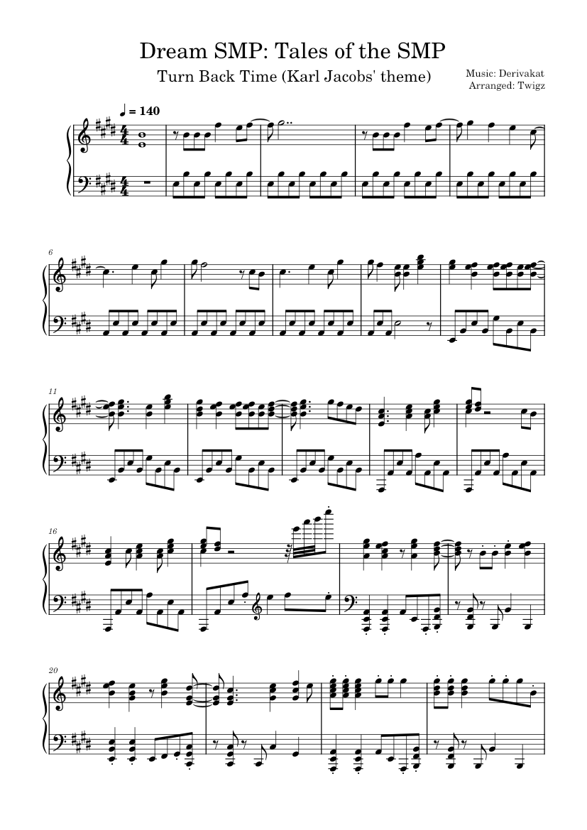 Turn Back Time - Derivakat [Karl Jacobs Dream SMP original song ...