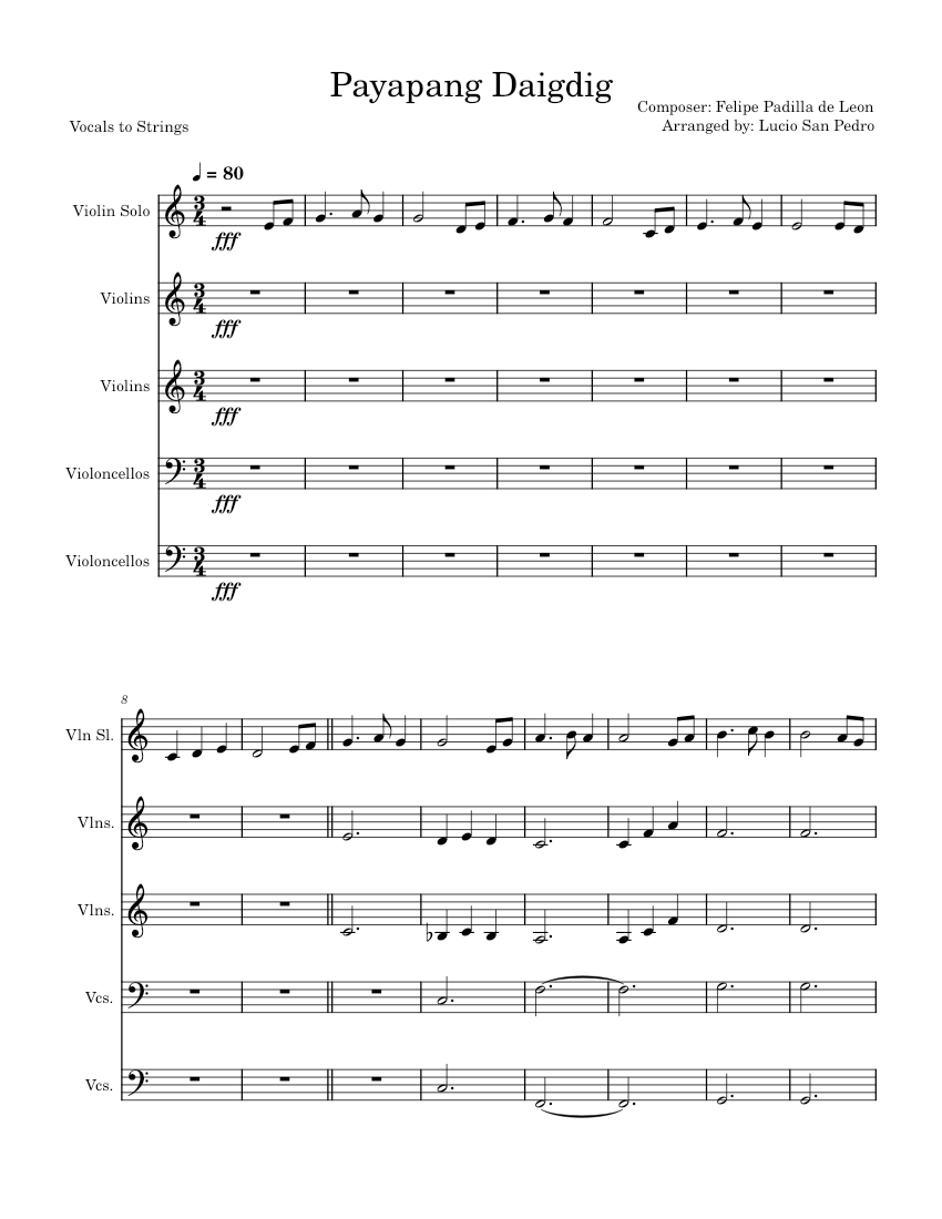Payapang Daigdig – De Leon, Felipe P. Payapang Daigdig Instrumental ...