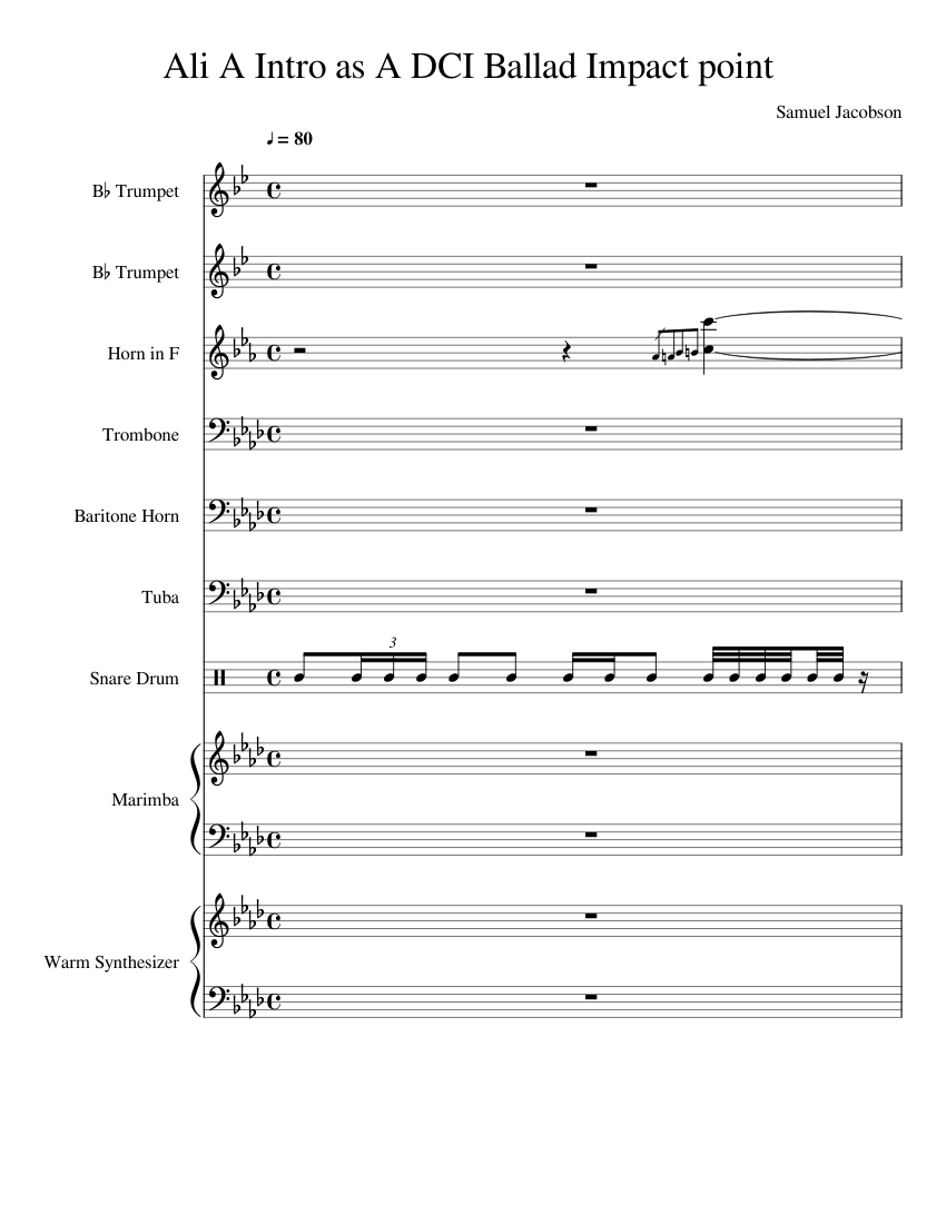 Ali A Intro but it's the Impact Point for a DCI Show's Ballad Sheet ...