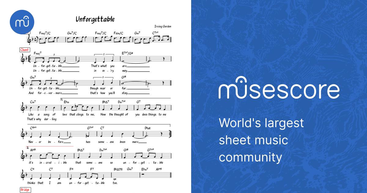 Unforgettable – Nat King Cole Sheet music for Piano (Solo) Easy ...