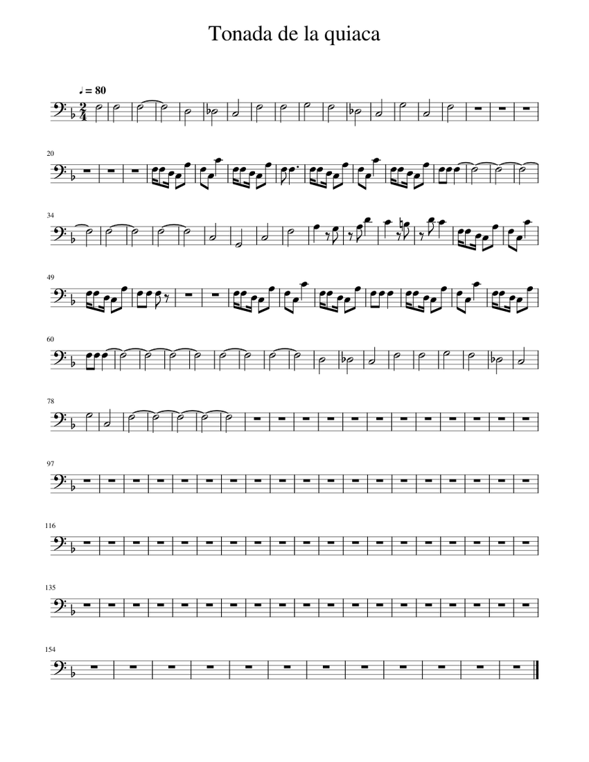Tonada_de_la_quiaca Sheet music for Piano (Solo) | Musescore.com