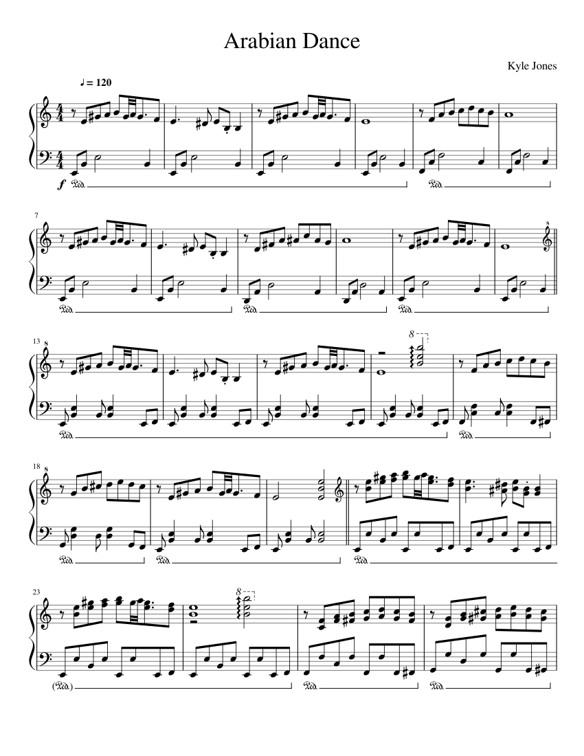 Arabian Dance Sheet music for Piano (Solo) | Musescore.com