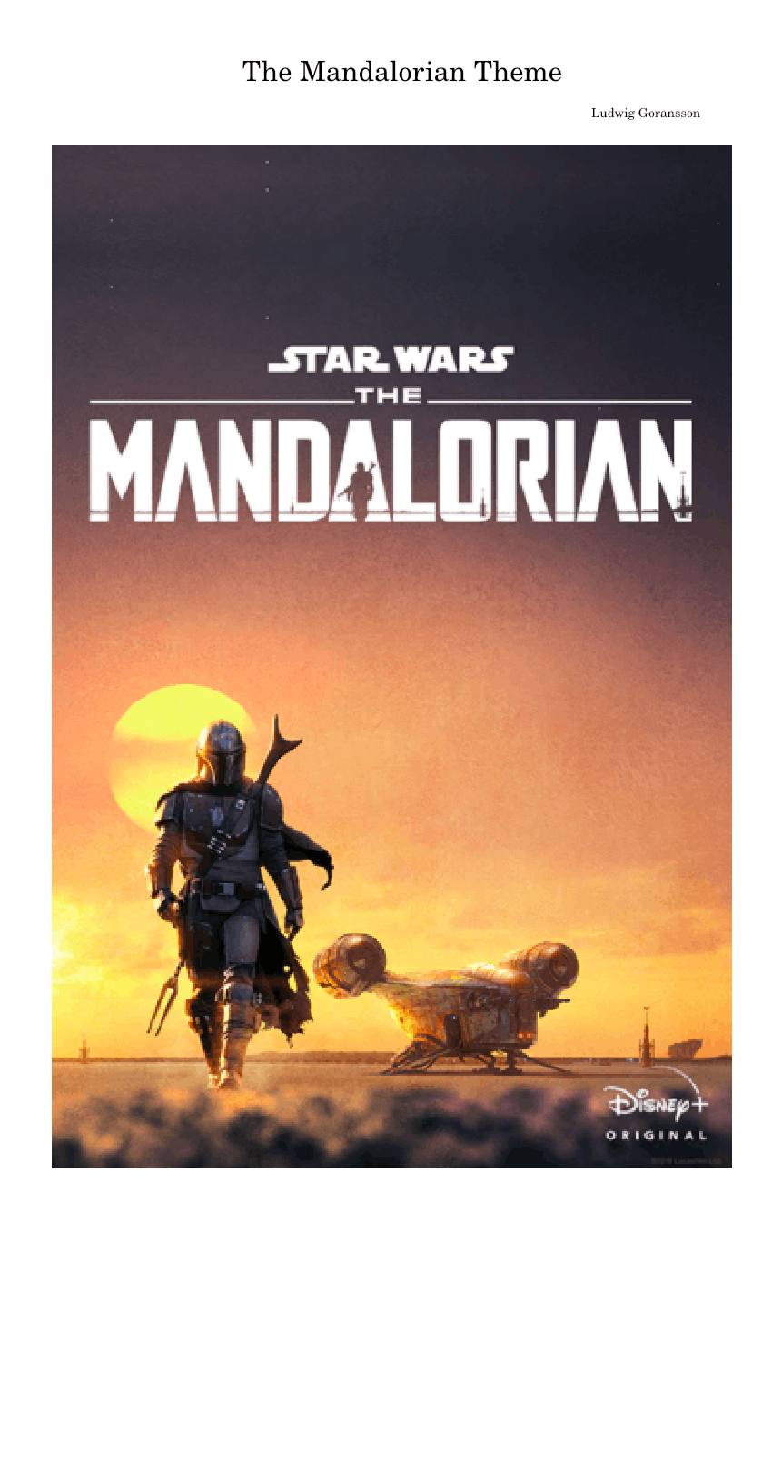 The Mandalorian - Main Theme – Ludwig G Sheet Music for Piano, Trombone ...