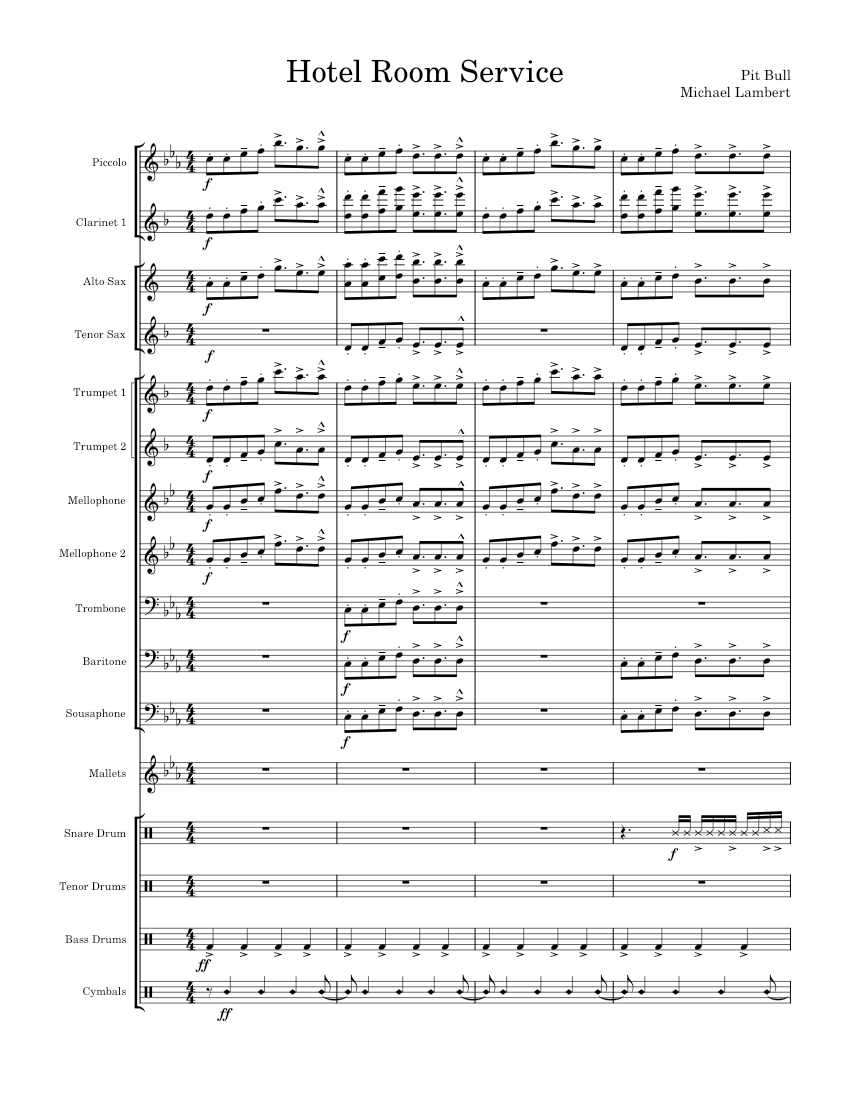 Hotel Room Service Sheet Music at Willie Mixon blog