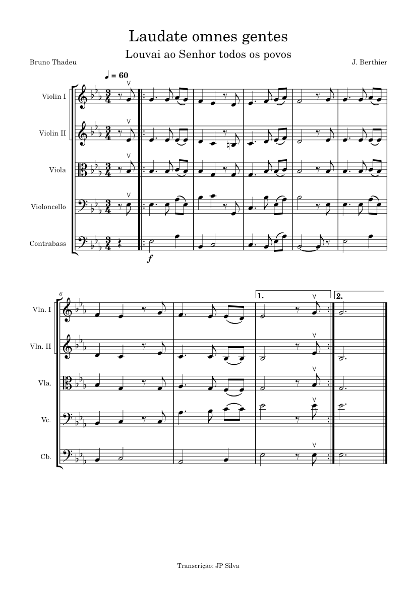 Laudate omnes Gentes Laudate_omnes_gentes Sheet music for Violin, Viola ...