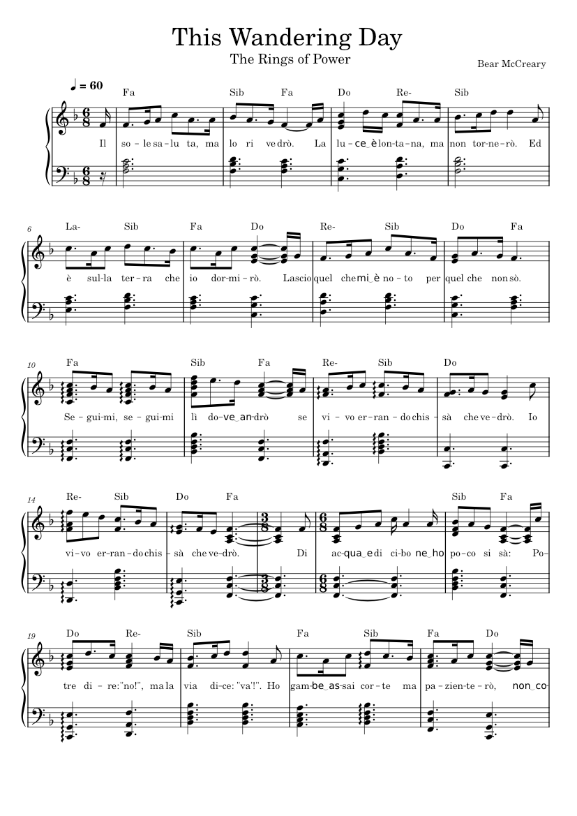 This_Wandering_Day_ita Sheet music for Piano (Solo) | Musescore.com