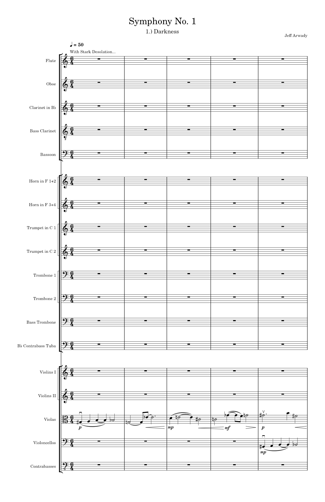 Symphony No. 1 - Movement 1.) Darkness Sheet music for Trombone, Tuba, Flute, Oboe & more ...