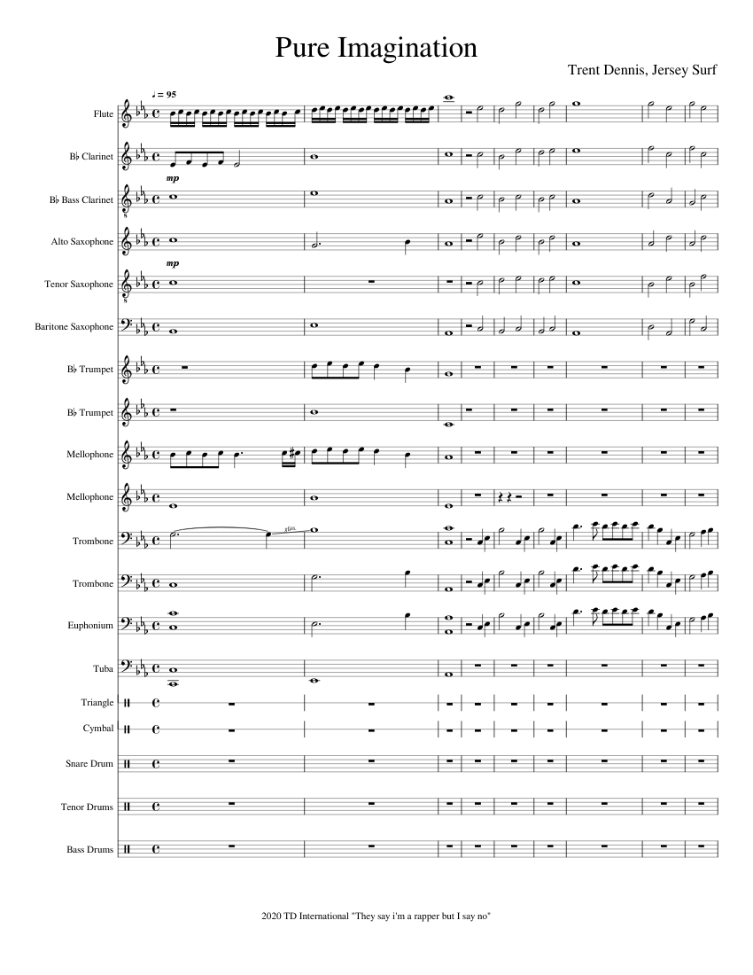 Pure ImaginationV2 GT 1 Sheet music for Trombone, Euphonium, Tuba ...