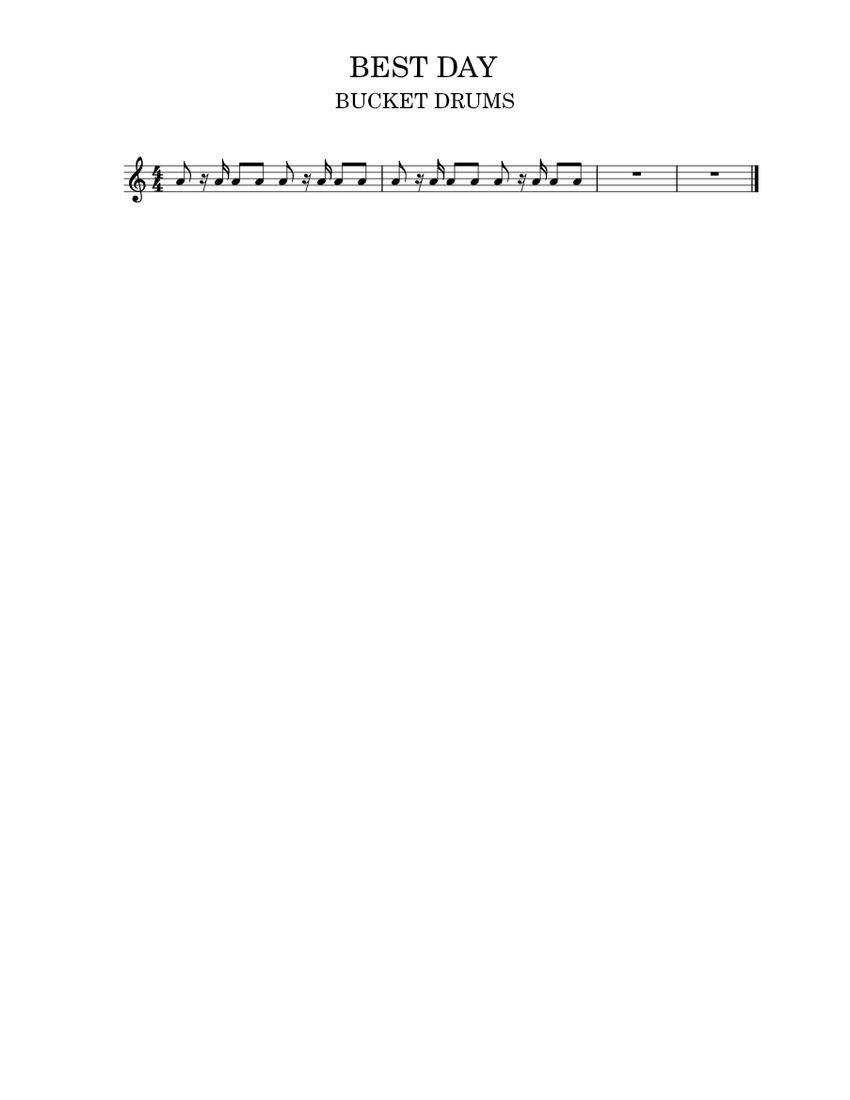 BEST DAY BUCKET Sheet music for Piano (Solo) Easy | Musescore.com