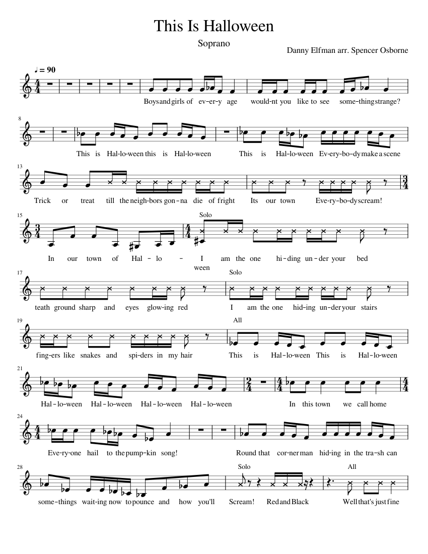 This Is Halloween Soprano Sheet music for Piano (Solo) | Musescore.com