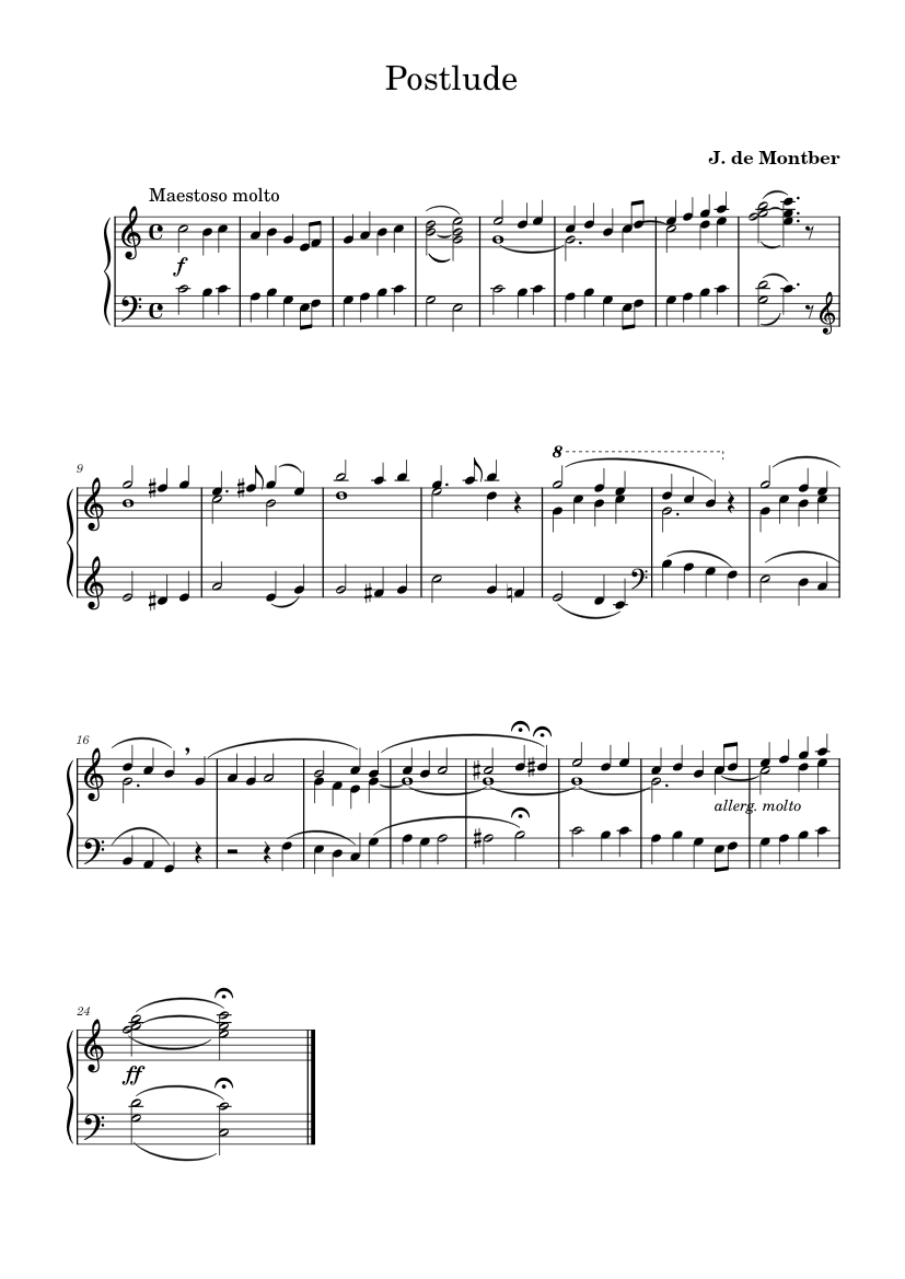Postlude - J. de Montber Sheet music for Harmonium (Solo) | Musescore.com