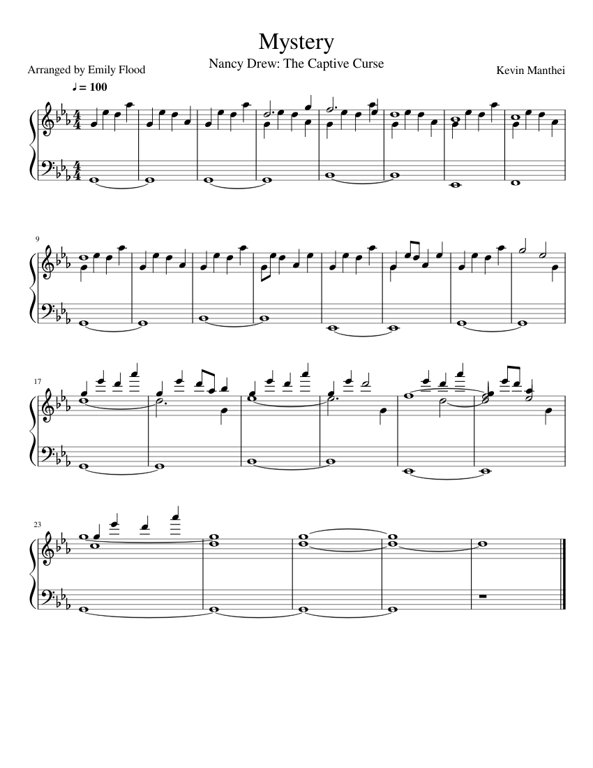 Mystery Sheet music for Piano (Solo) Easy | Musescore.com