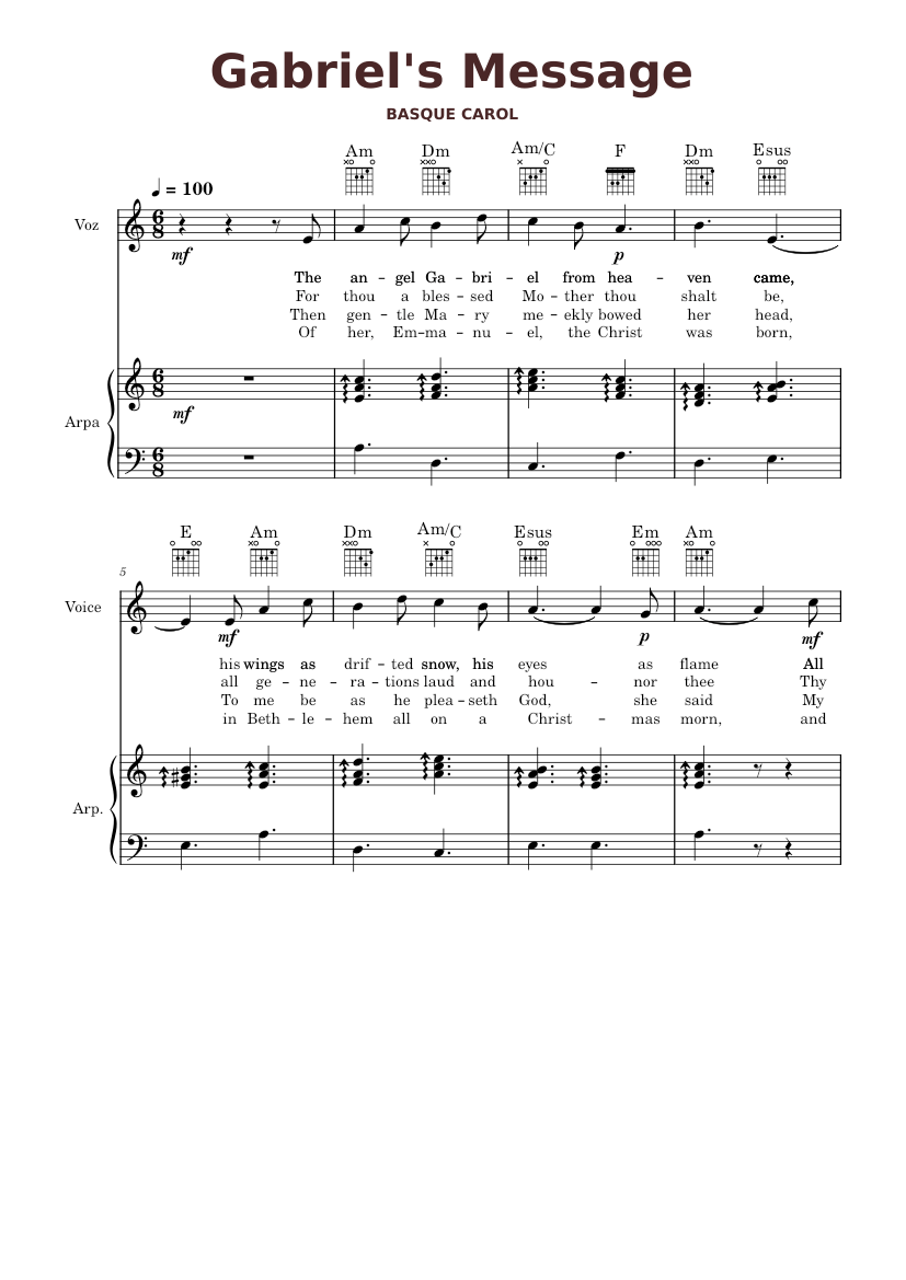 Gabriel's Message - Posturas de guitarra Sheet music for Harp ...