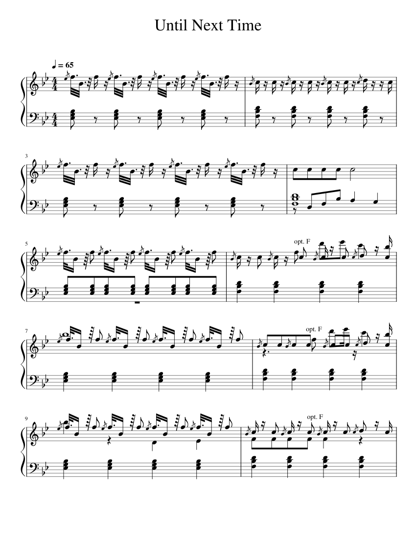 Until Next Time – Toby Fox Sheet music for Piano (Solo) | Musescore.com