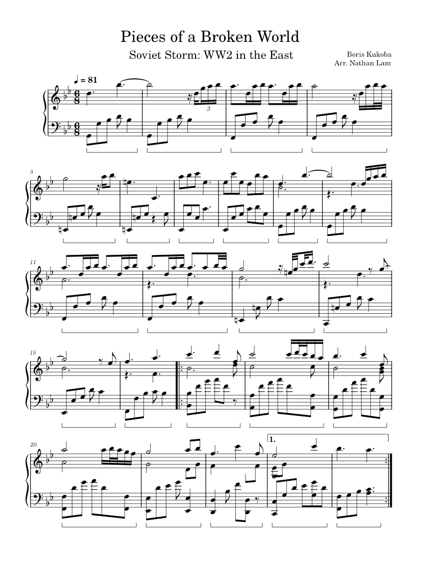 Pieces of a Broken World - Soviet Storm: WW2 In the East Sheet music ...