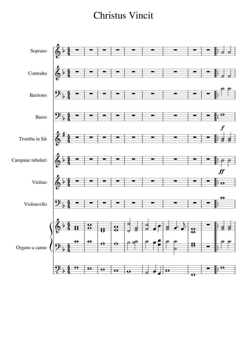 Christus Vincit Sheet music for Soprano, Alto, Bass voice, Organ & more ...