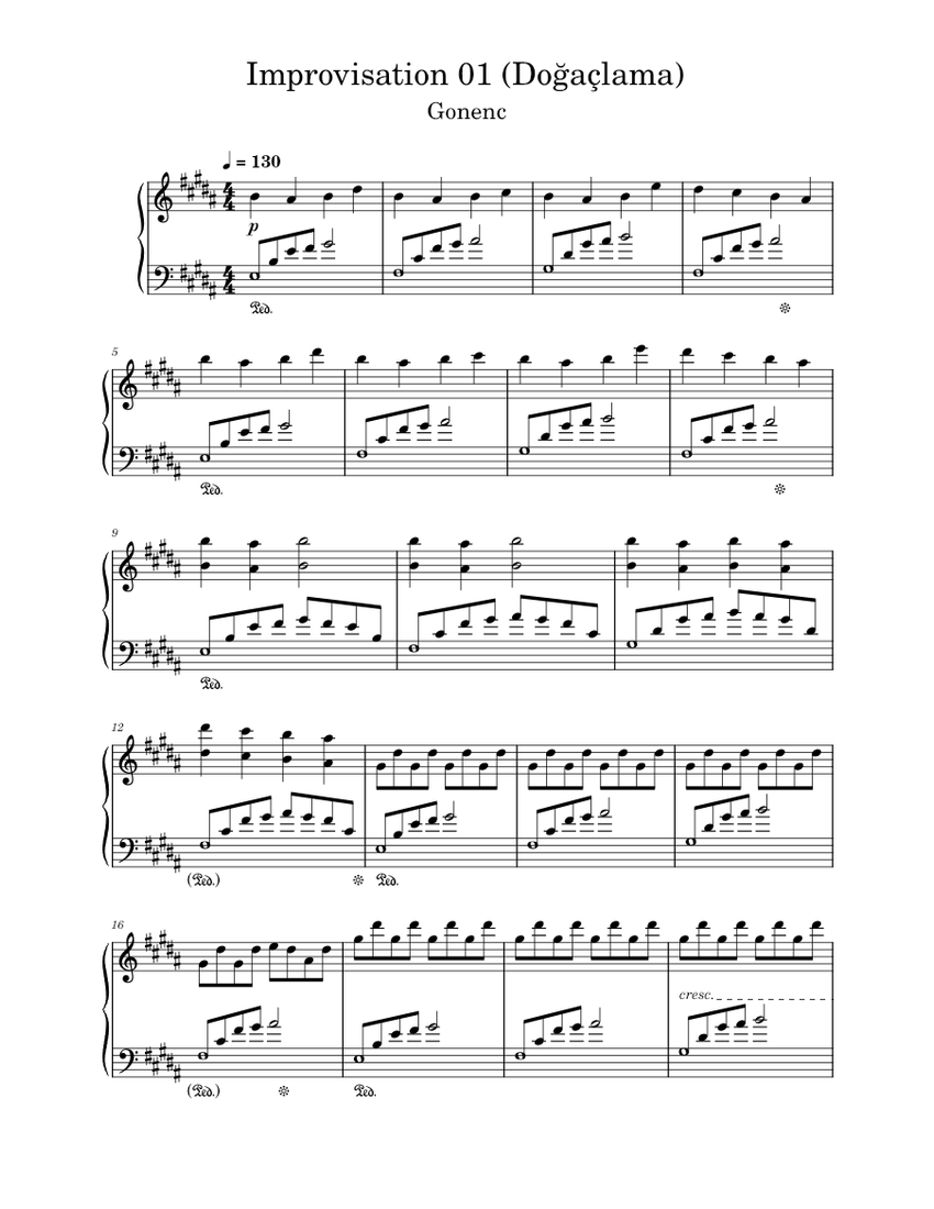 Improvisation 01 - piano tutorial