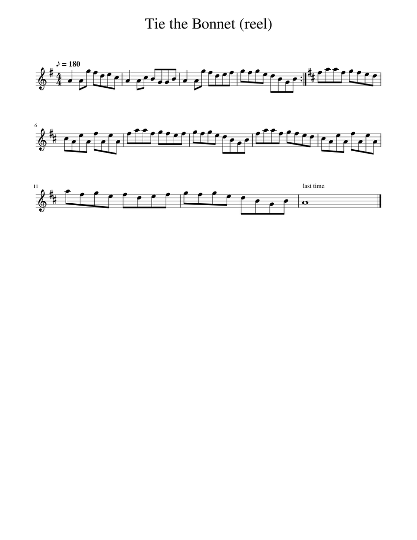 Tie the Bonnet (reel) Sheet music for Piano (Solo) Easy | Musescore.com