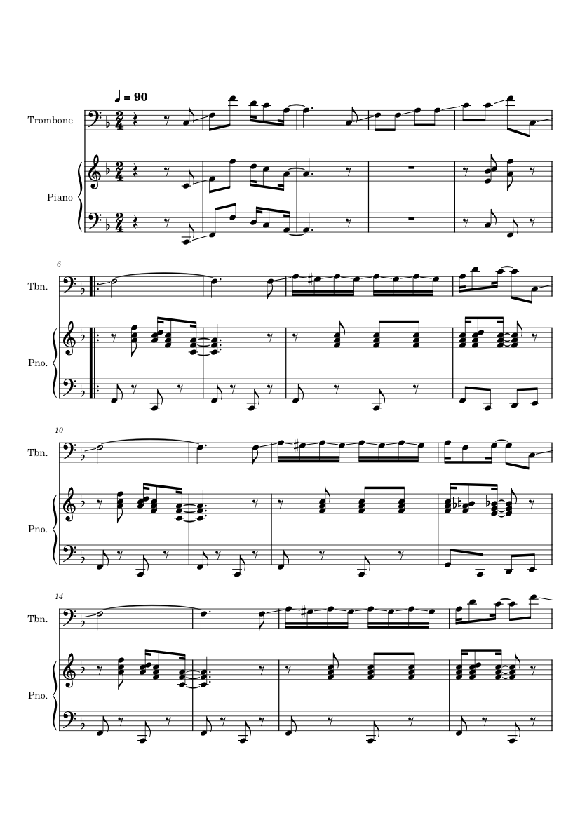 Lassus Trombone - Henry Fillmore Sheet music for Piano, Trombone (Solo) | Musescore.com