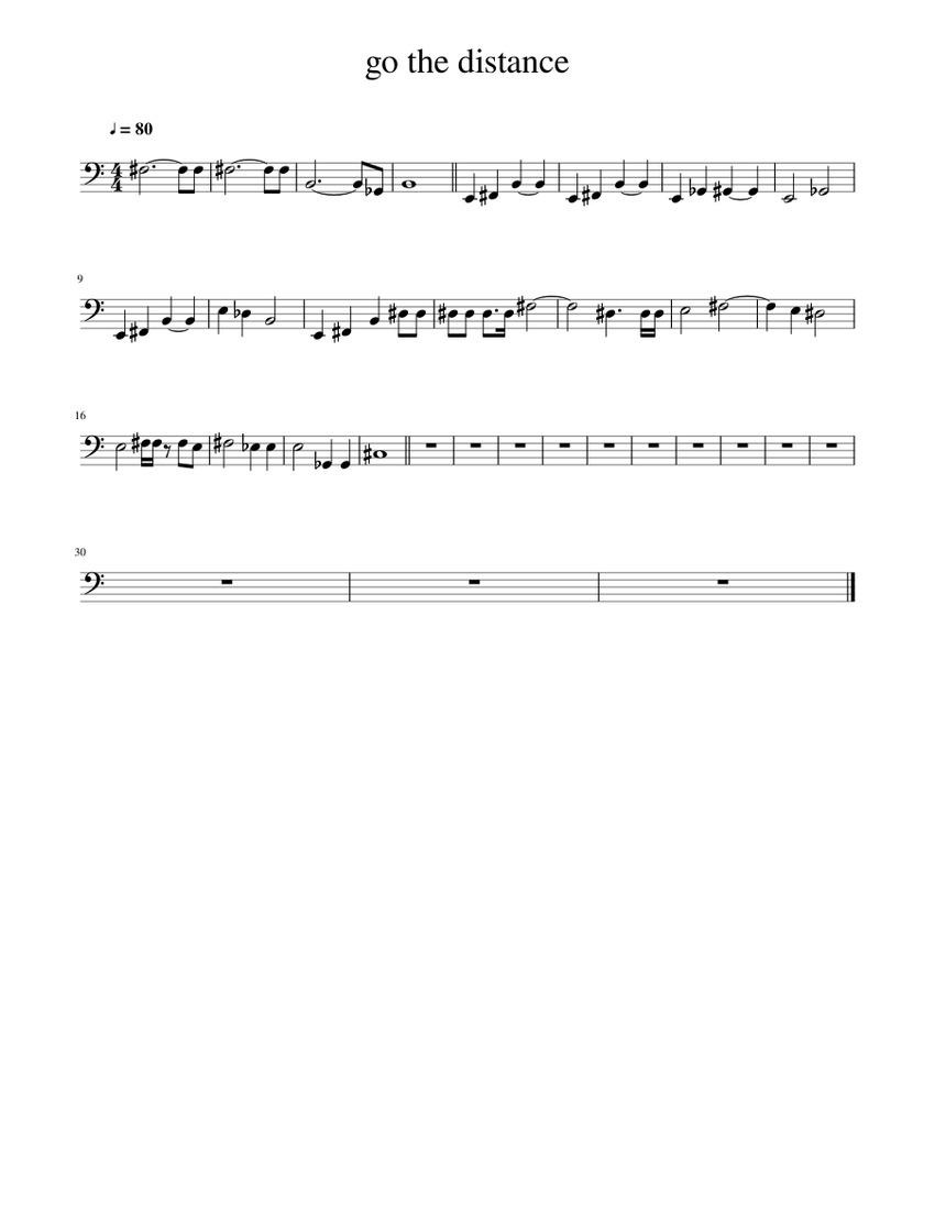 go the distance - piano tutorial