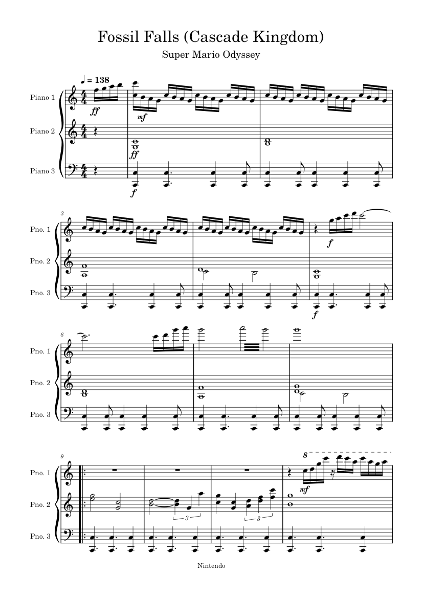 Fossil Falls (Cascade Kingdom) Sheet music for Piano (Mixed Trio ...