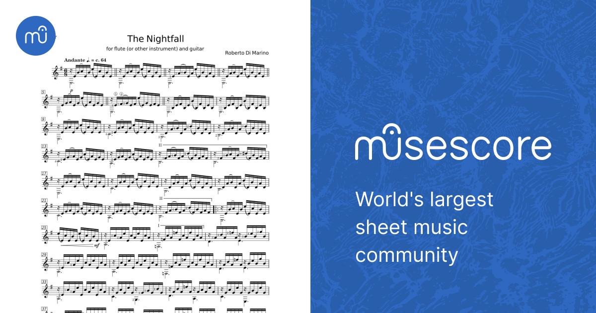 The Nightfall - Roberto Di Marino Sheet music for Guitar (Solo ...