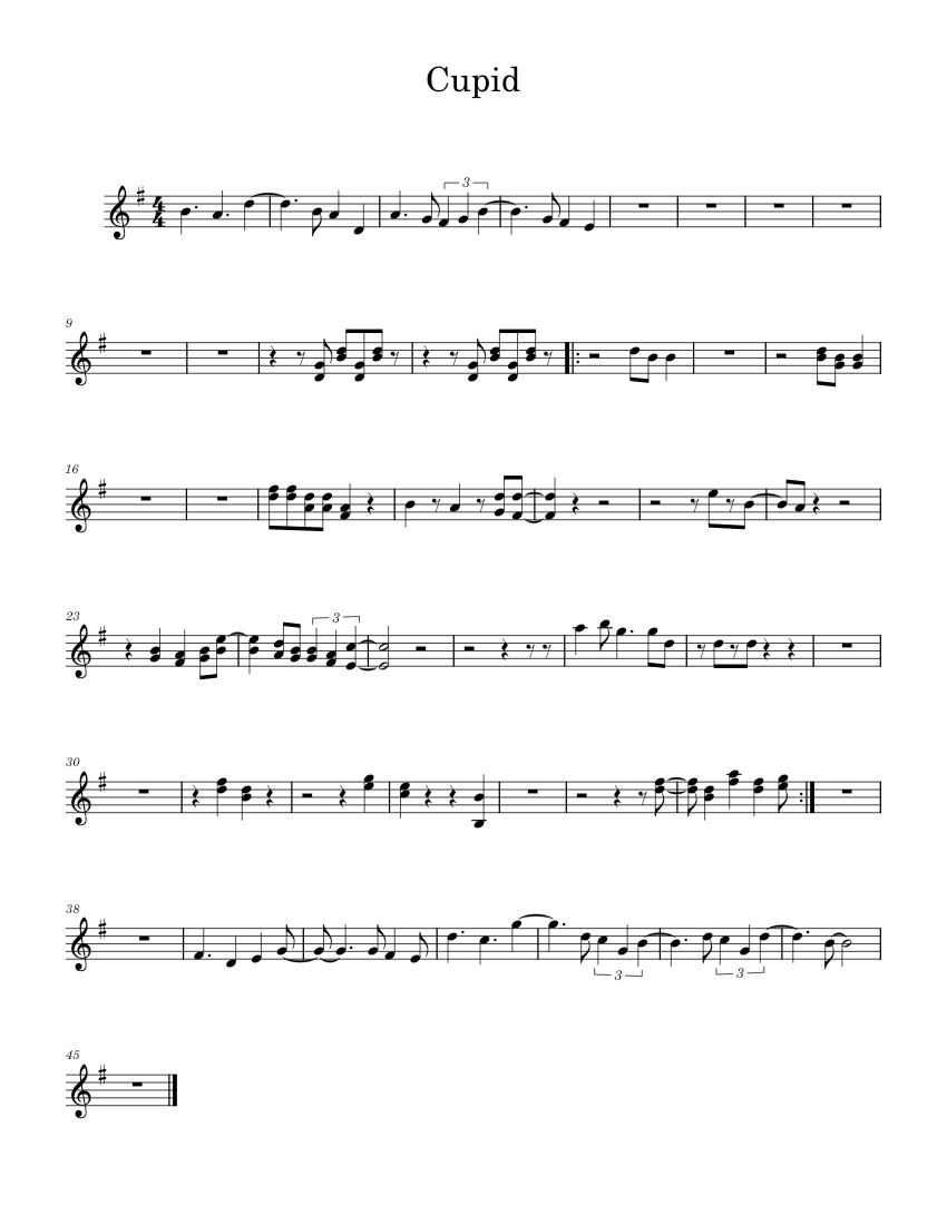Cupid 2nd Trumpet Sheet music for Trumpet other (Solo) | Musescore.com