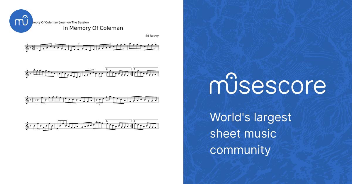 In Memory Of Coleman – Ed Reavy Sheet music for Piano (Solo) Easy ...