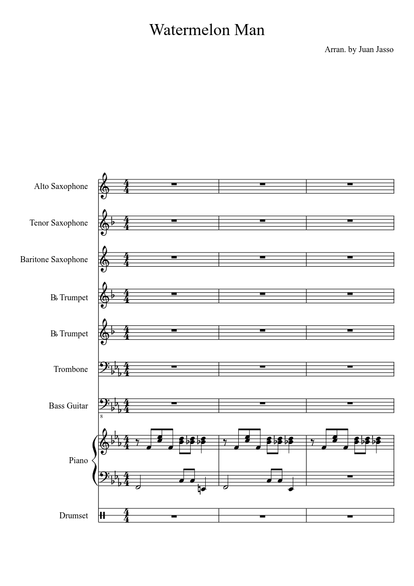 Watermelon Man Sheet music for Piano, Trombone, Trumpet other (Mixed ...