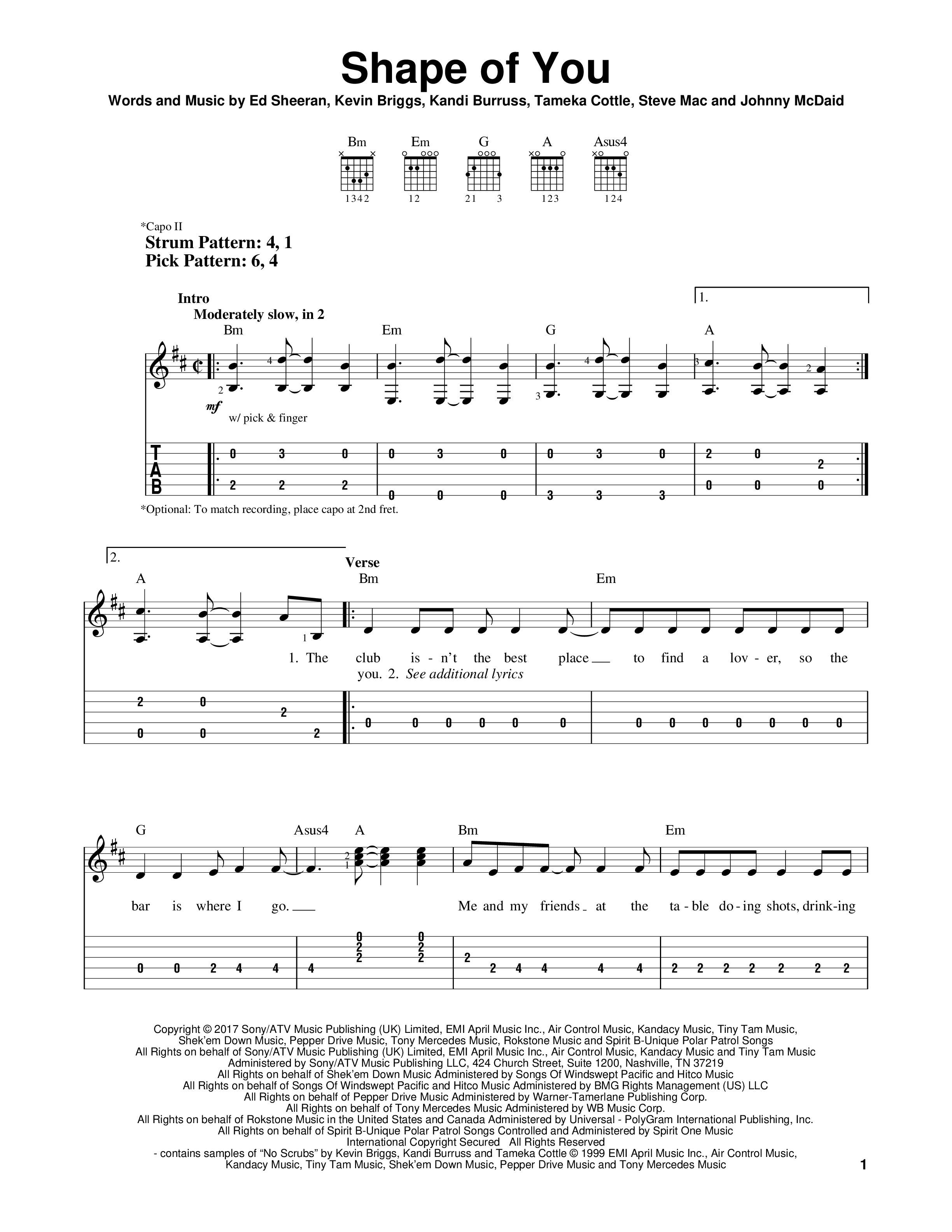 Play Official version of Shape of you Sheet Music by Ed Sheeran for ...