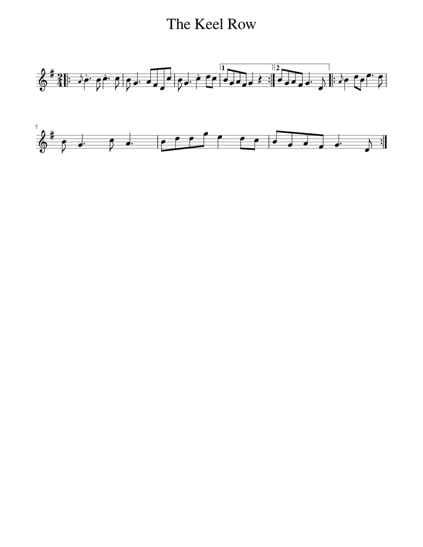 The Keel Row Sheet music for Piano (Solo) Easy | Musescore.com