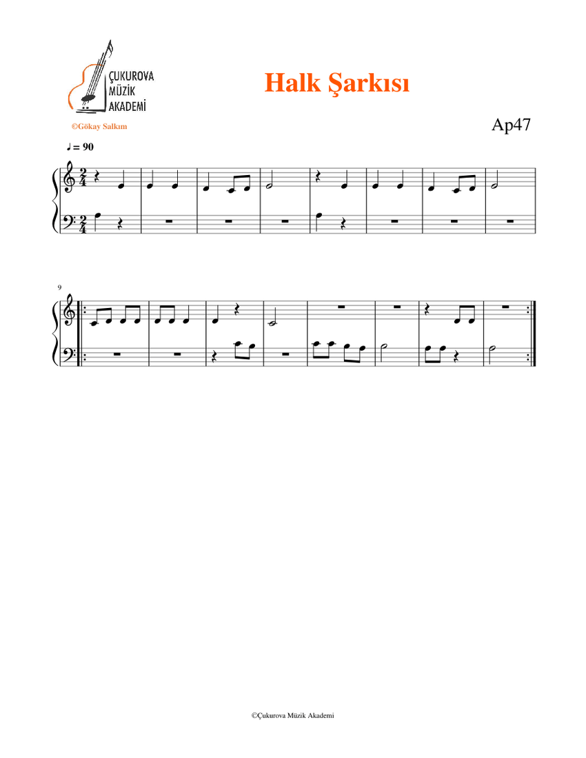 Ap Halk ark s s47 Sheet music for Piano (Solo) | Musescore.com