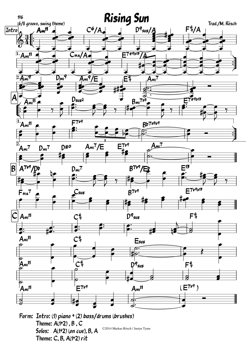 Rising sun Sheet music for Piano (Solo) Easy | Musescore.com