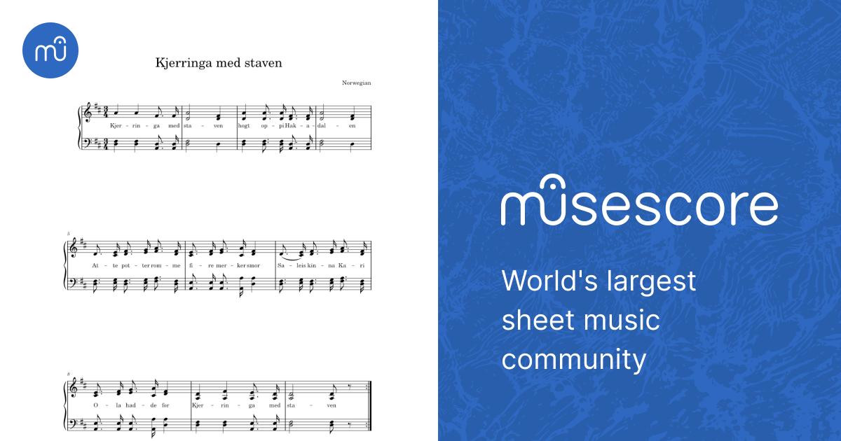 Kjerringa med staven Sheet music for Piano (Solo) Easy | Musescore.com