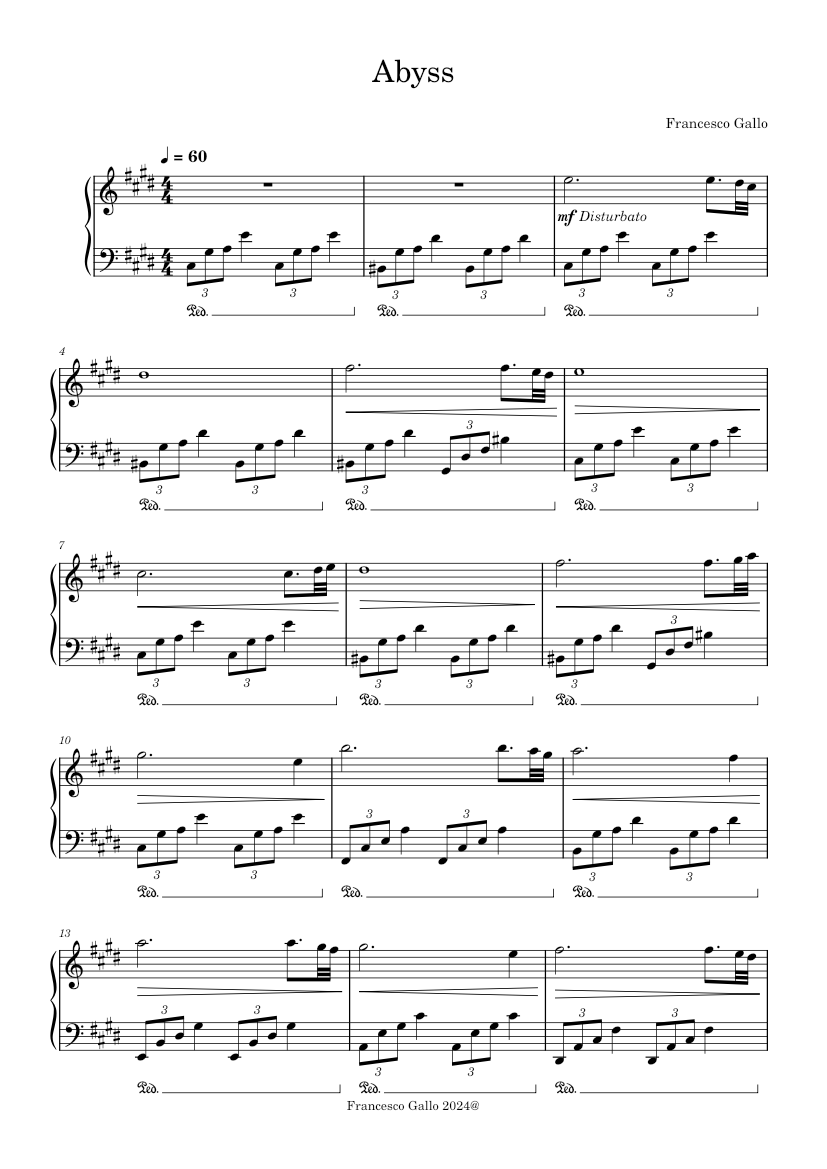 Abyss Sheet music for Piano (Solo) Easy | Musescore.com