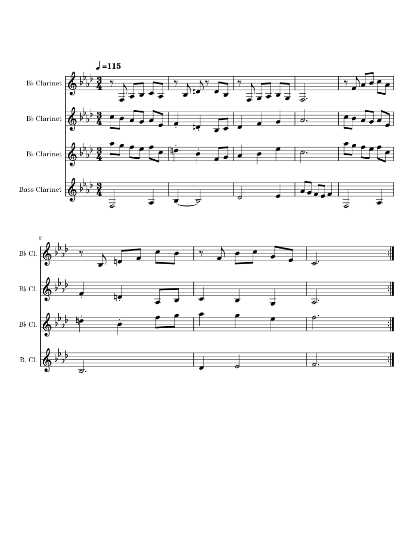 Determination - Toby Fox Sheet music for Clarinet in b-flat, Clarinet ...