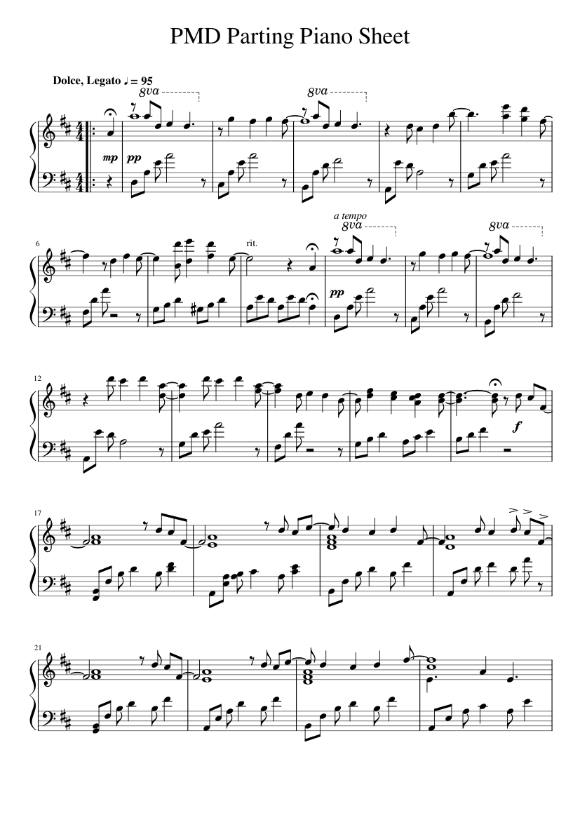 PMD "Parting" Piano (Bespinben) Sheet music for Piano (Solo ...