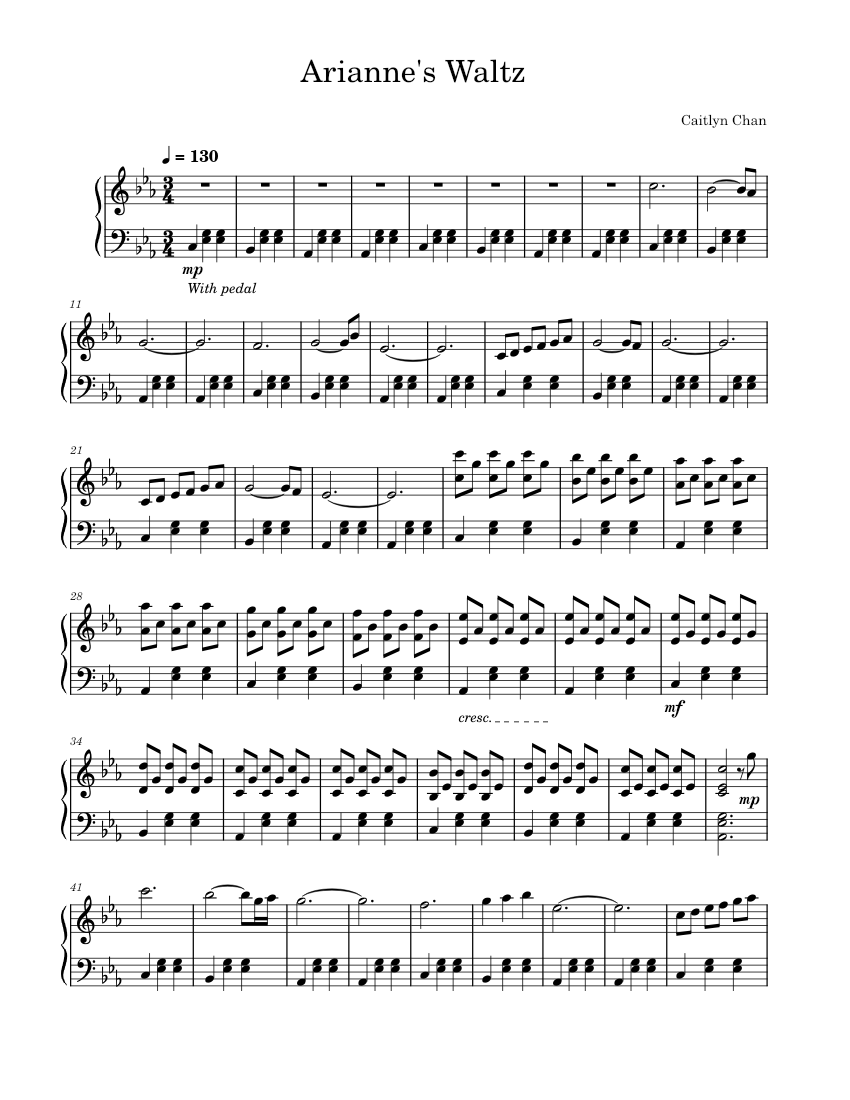 Arianne's Waltz Sheet music for Piano (Solo) | Musescore.com