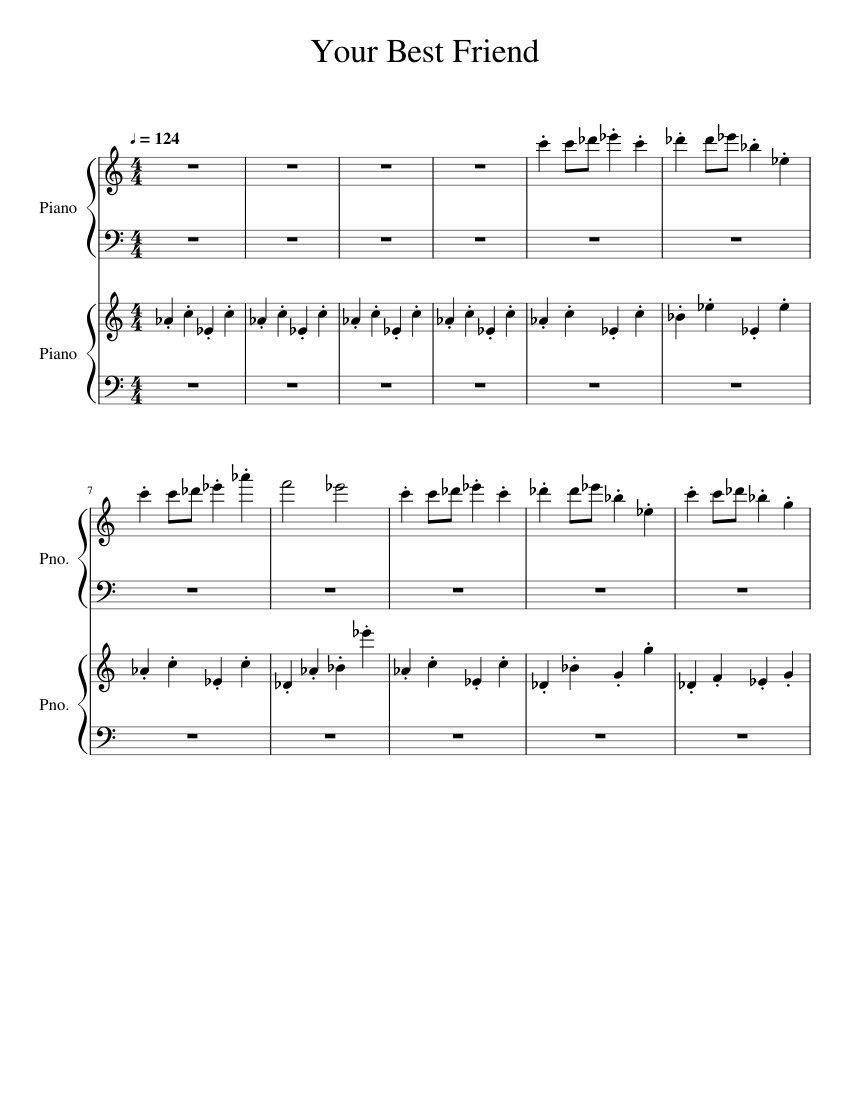 Your Best Friend - piano tutorial