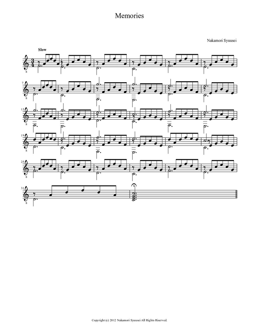 Memories - piano tutorial