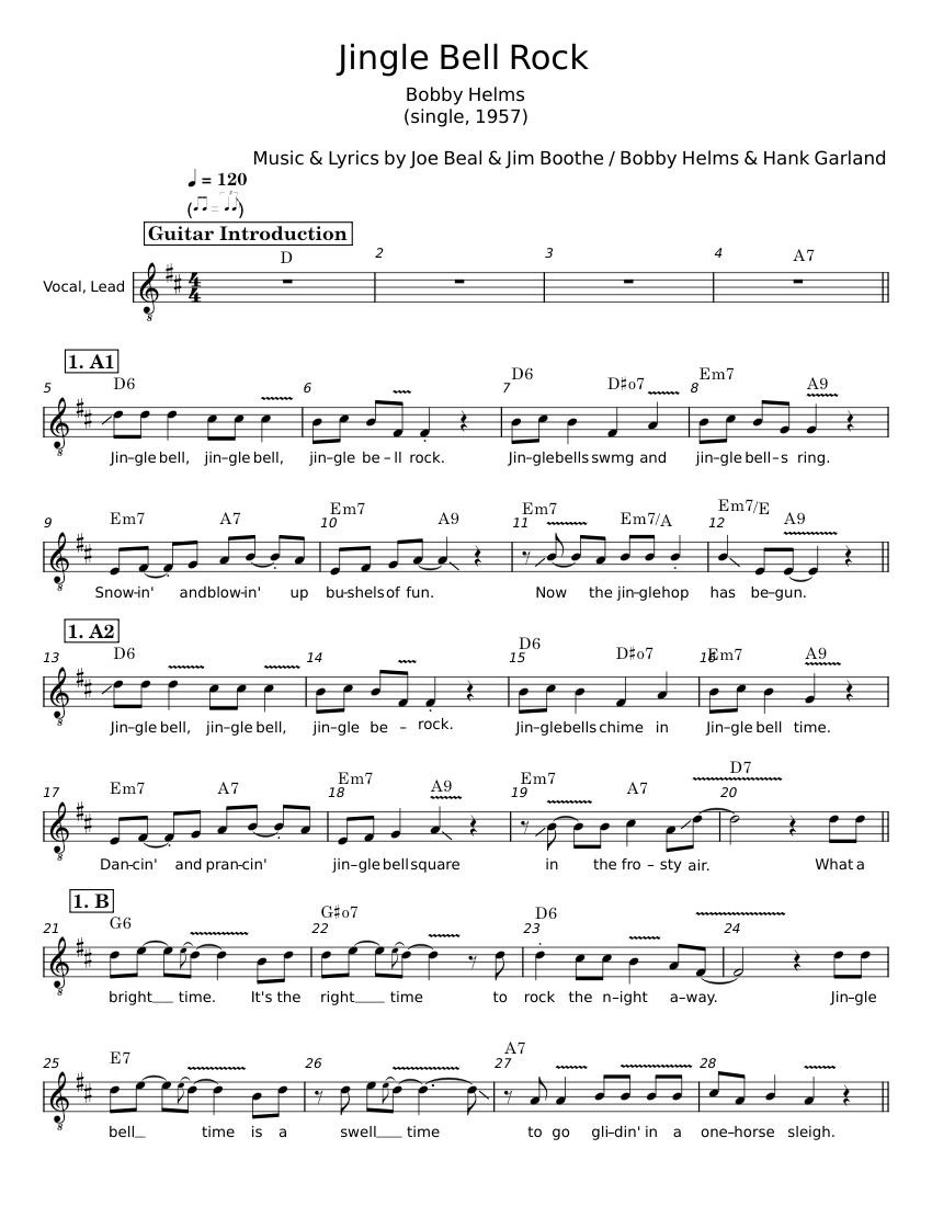 Jingle Bell Rock - Joe Beal Sheet music for Guitar (Solo) | Musescore.com