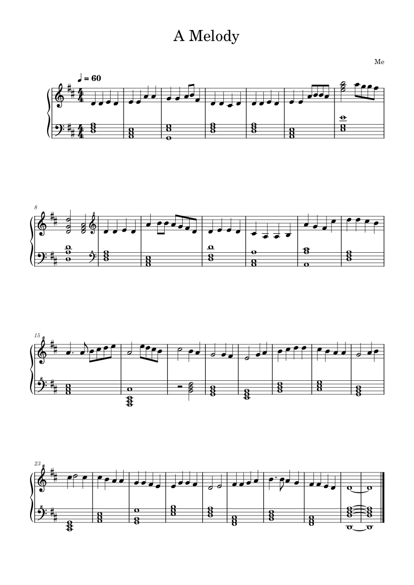 A Melody Sheet music for Piano (Solo) Easy | Musescore.com