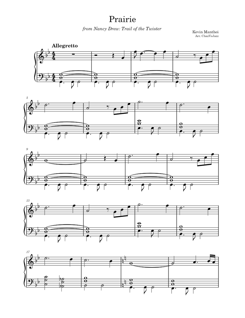 Prairie Sheet music for Piano (Solo) Easy | Musescore.com