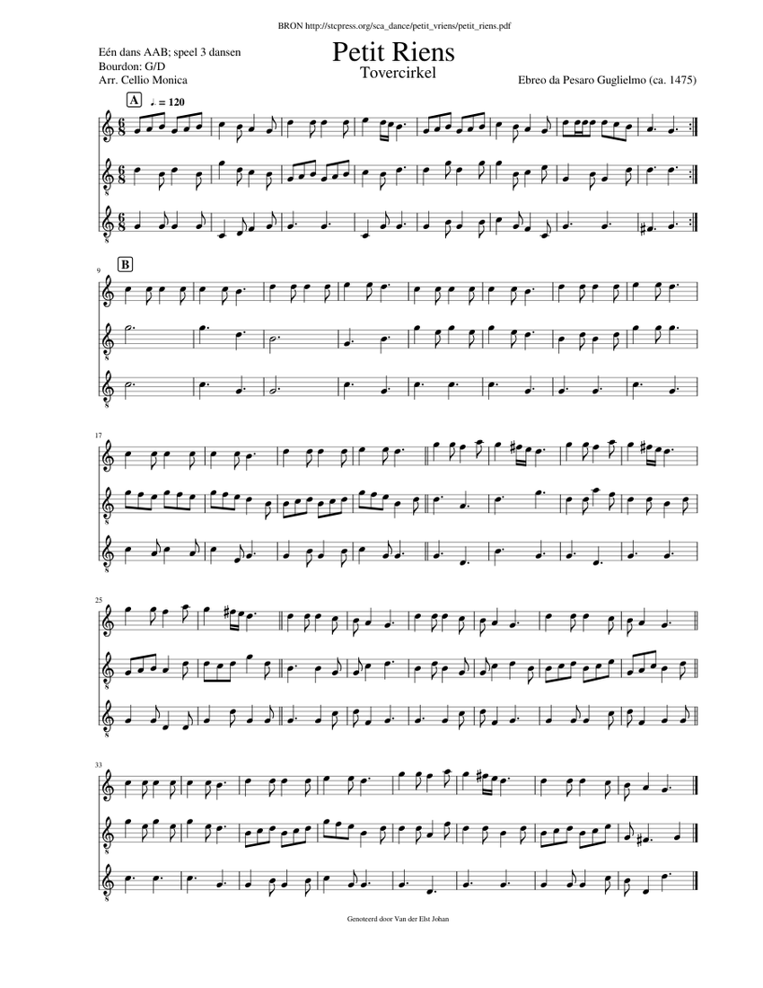 Petit Riens (3-stemmig) Sheet music for Accordion, Flute, Cello (Mixed ...